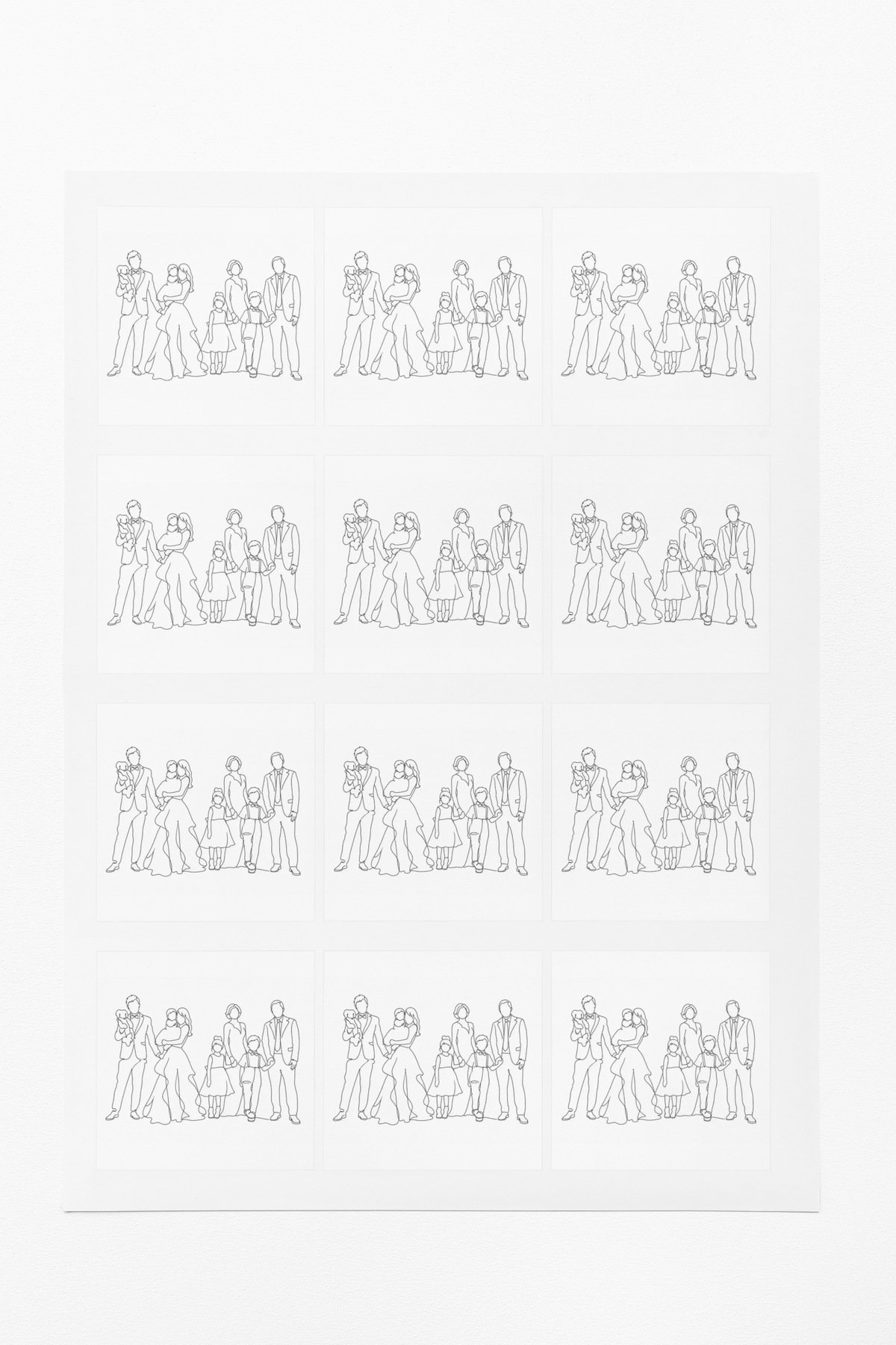One Line Drawing Kiss-Cut Stickers – PapayaArtwork